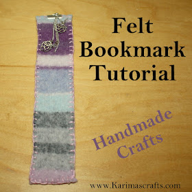 Karima's Crafts: Felt Bookmark Tutorial