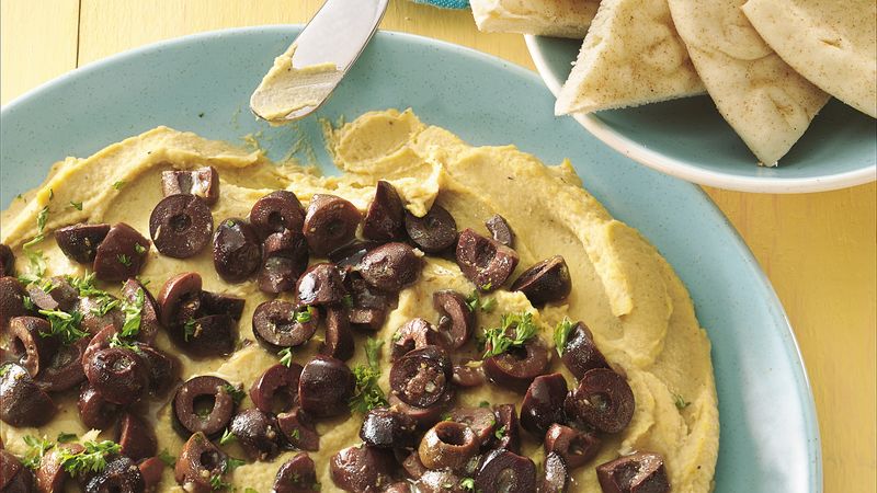 Hummus Olive Spread Recipe | LEBANESE RECIPES