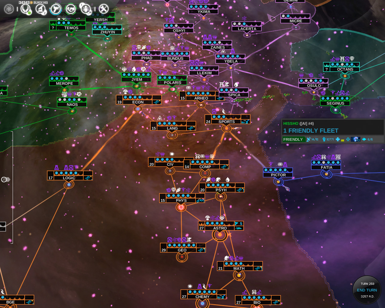 The Best Games Ever: Empires Map | Endless Space Game Screenshot
