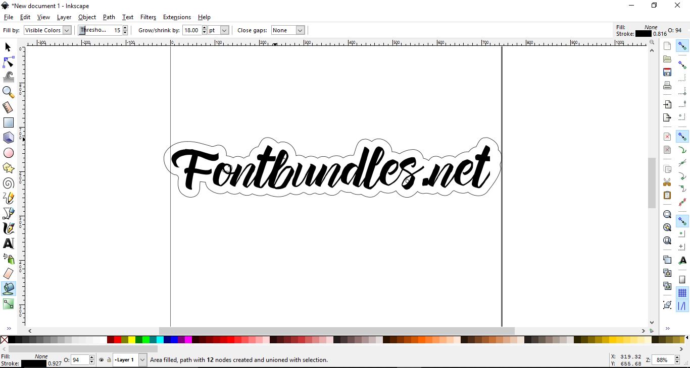 How to create an offset in Inkscape. | Design Bundles