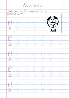 To print // dotted activity letter "B" in PDF