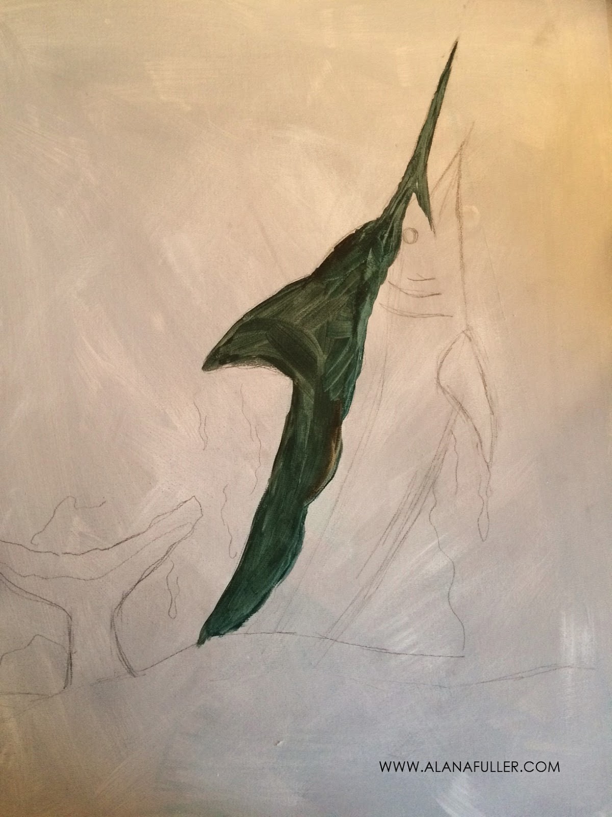 Color & Water: Marlin Acrylic Painting