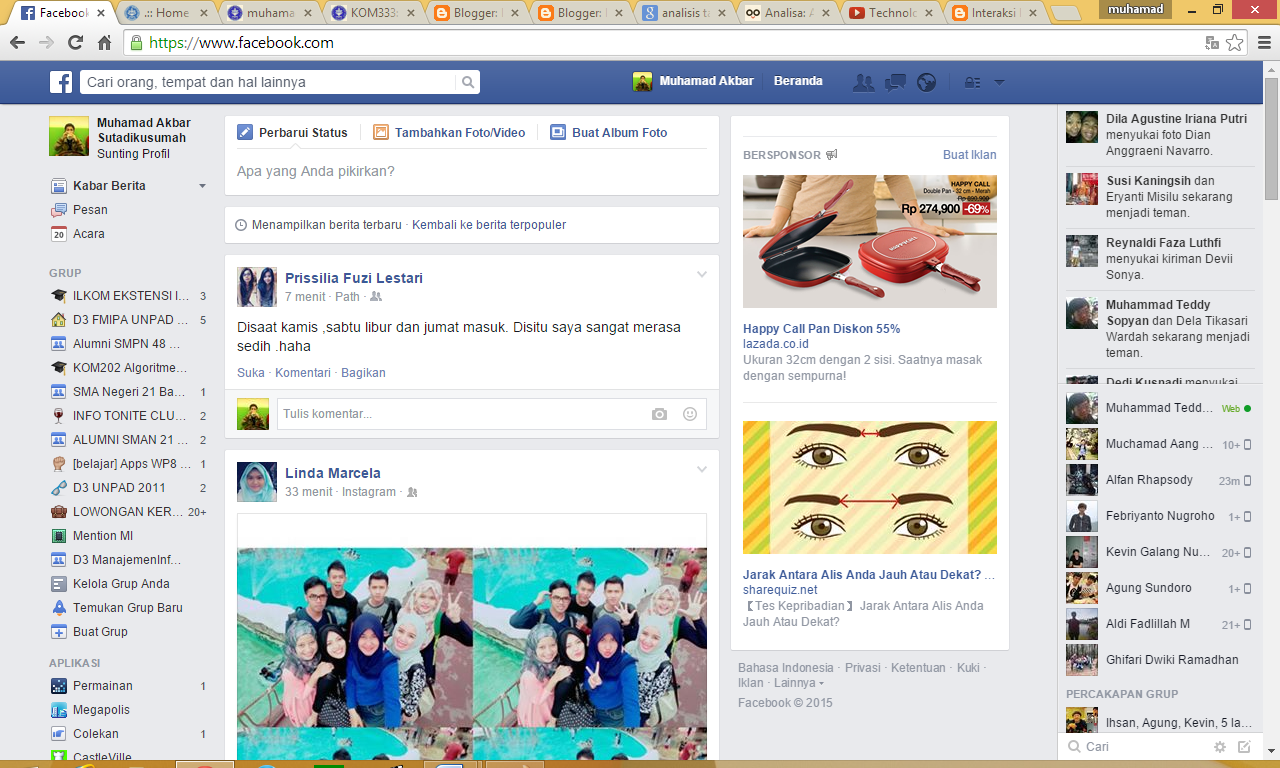 Computer Science: Analisis Interface facebook Sebagai Media Sosial