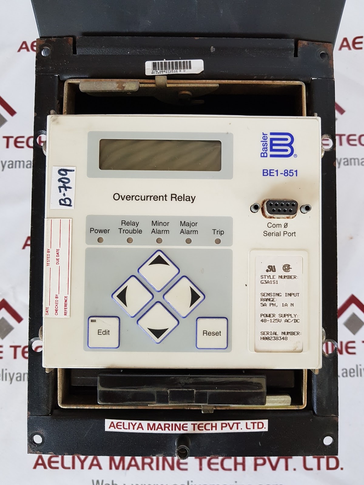 BASLER BE1-851 OVERCURRENT RELAY - Aeliya Marine