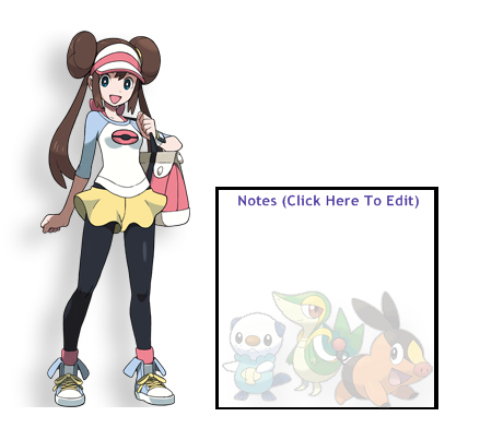[Rainmeter Skin Notepad] : Mei [Rosa] -Pokemon Black White 2- ~ Mayoi ...