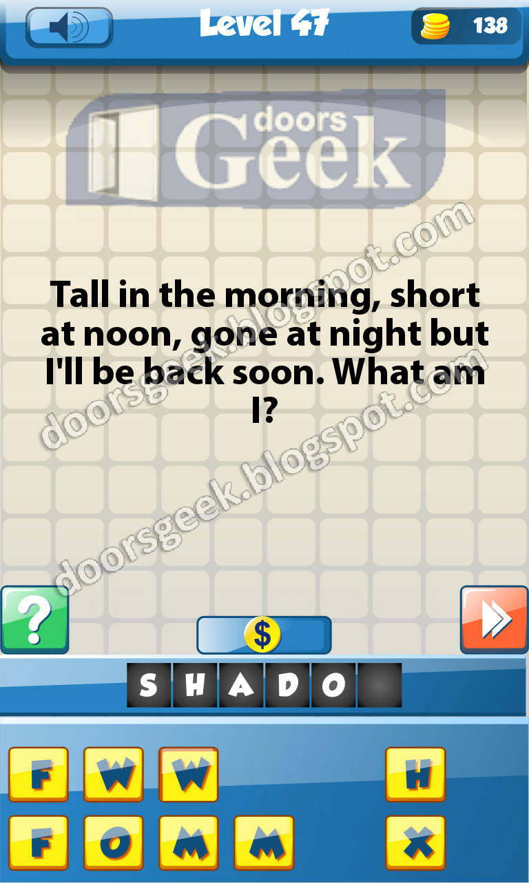 Little Riddles – Brain Teaser Level 47 ~ Doors Geek