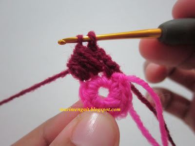 PROJEK 2 : MENGAIT BUNGA BERKELOPAK (PETAL PUFF) ~ Mari Belajar Mengait....