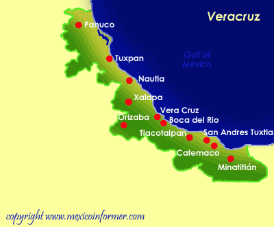 Mapa de Veracruz Político Región | Mapa Político Ciudad Región ...