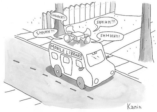 Mystery Fanfare: Cartoon of the Day: Bookmobile