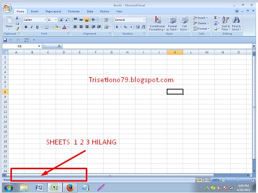 Cara Menampilkan Tab Sheet ( 1, 2, 3 dst) pada Excel 2007 yang hilang ...