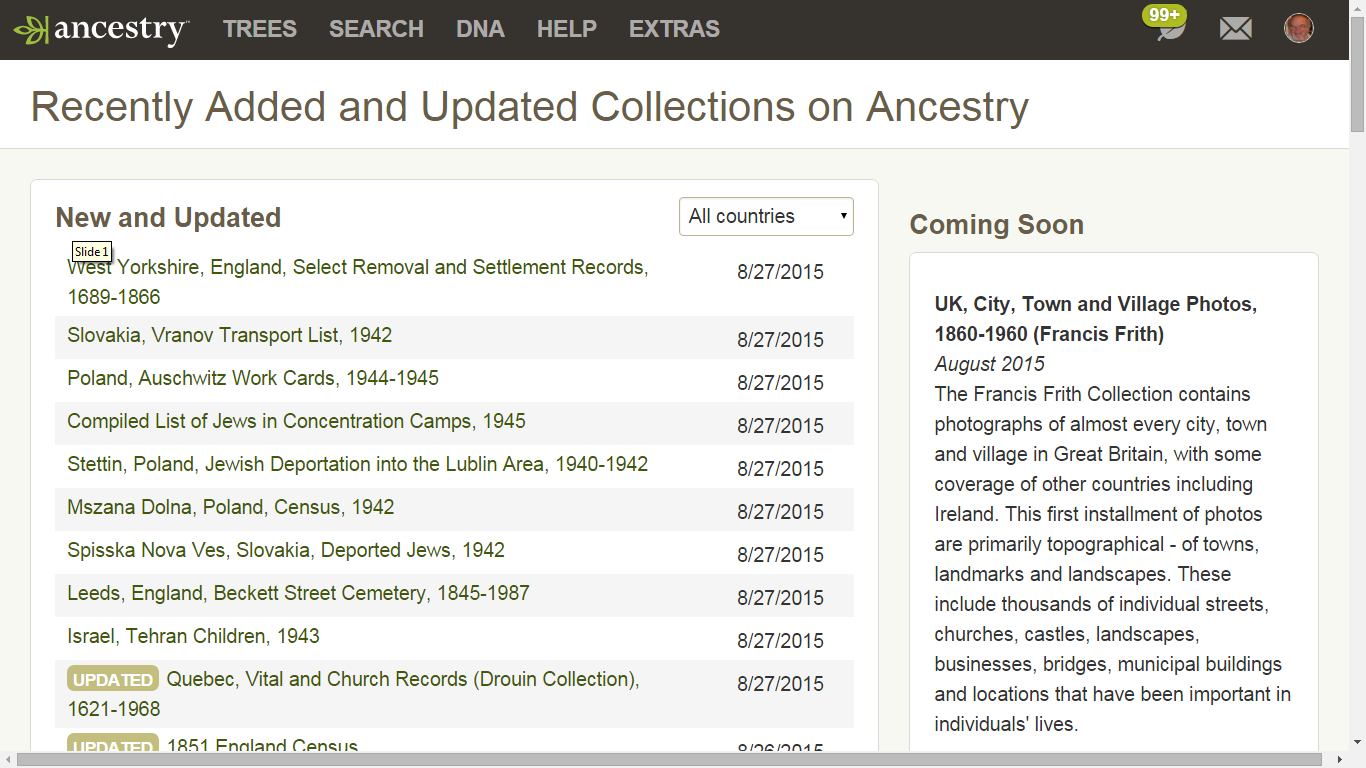 Genea-Musings: Added or Updated Databases at Ancestry.com - Week of ...