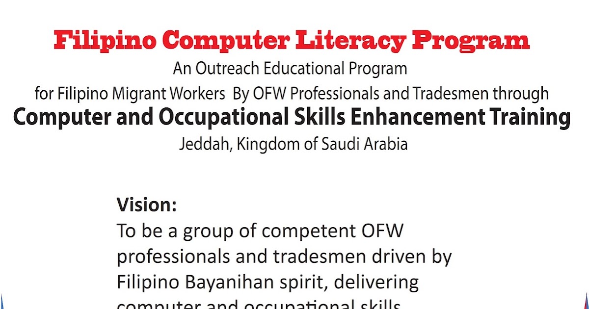 FILIPINO COMPUTER & LITERACY PROGRAM: About FILCOM