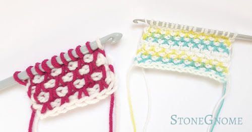 Colored Twisted Stitch Pattern - StoneGnome