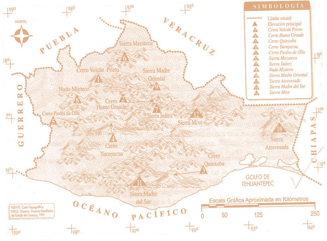 Diversidad Biologica.org: Relieve del Estado de Oaxaca
