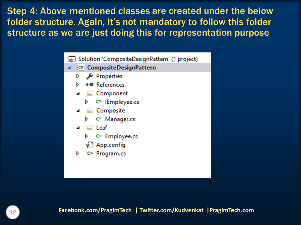 Sql server, .net and c# video tutorial: Composite Design Pattern - Slides