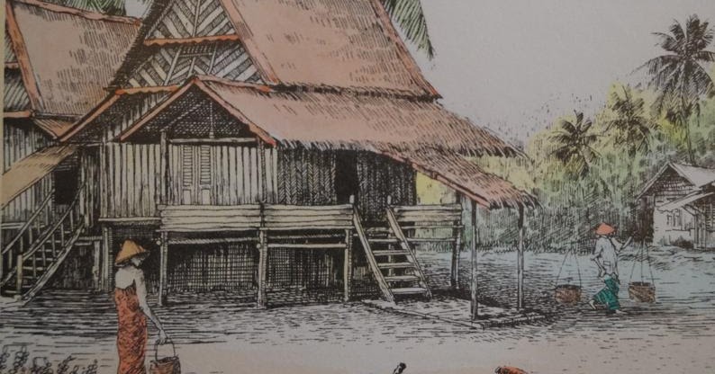 Inspirasi Top 57+ Lukisan Rumah Kampung