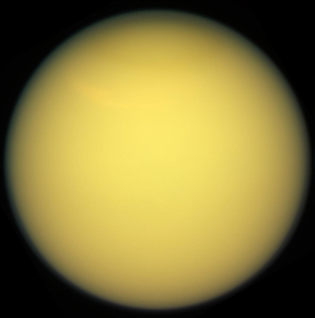 Two views of Saturn's moon Titan
