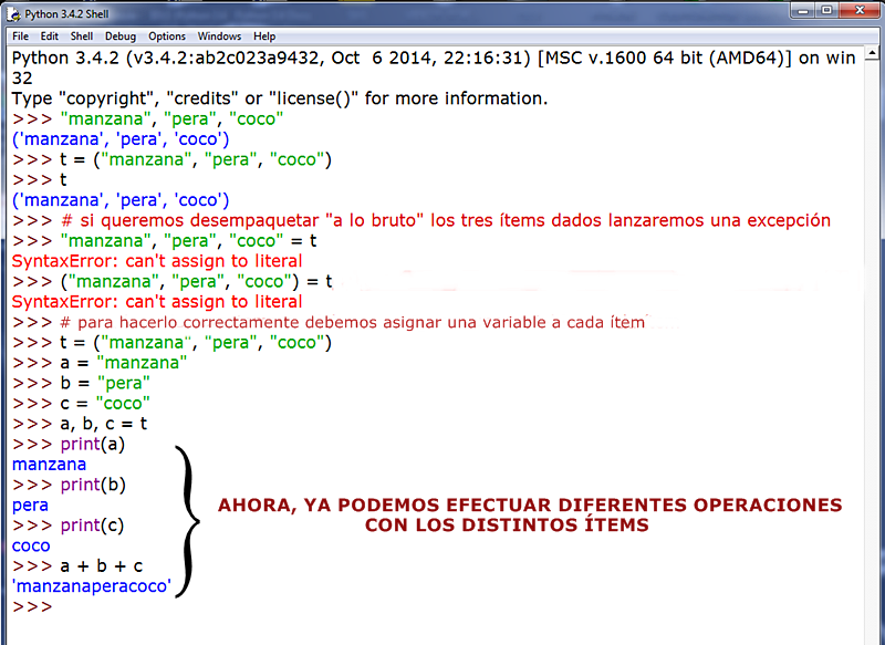 APRENDER A PROGRAMAR CON PYTHON: TUPLAS