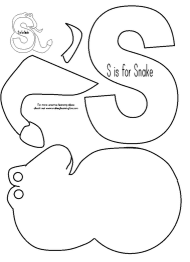 Muck Monsters: Letter S:S is for snake: cut and paste