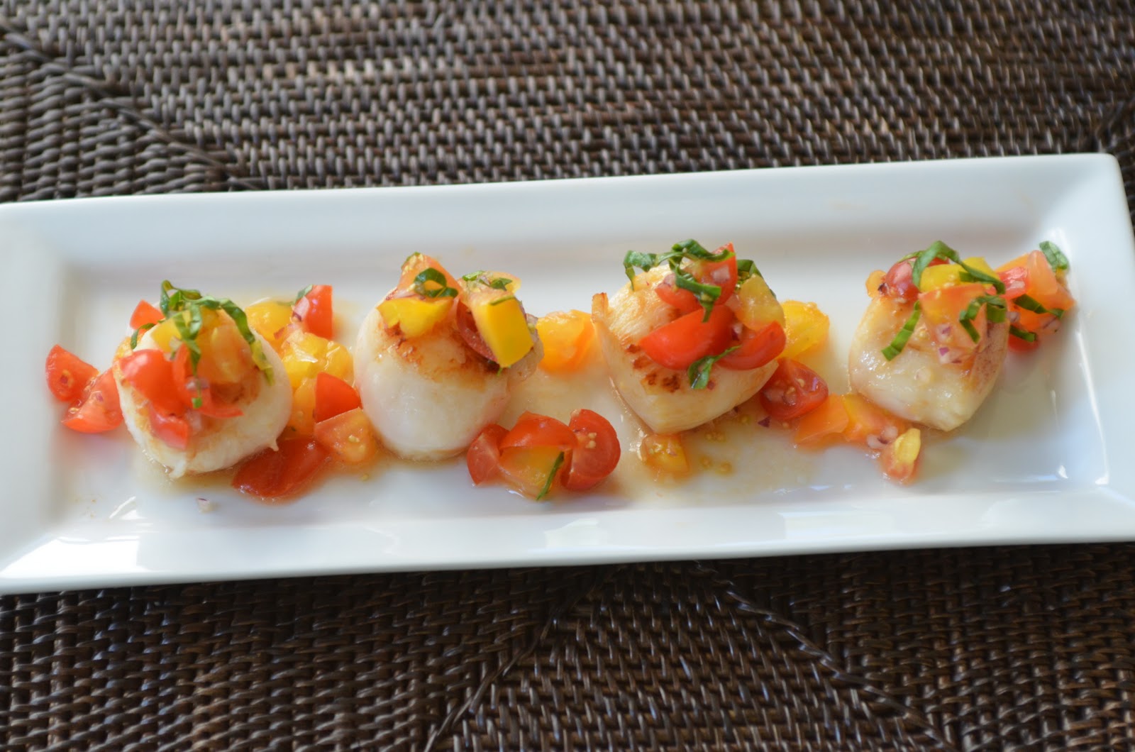 Navy Blue Kitchen: Seared Scallops with Summer Salsa