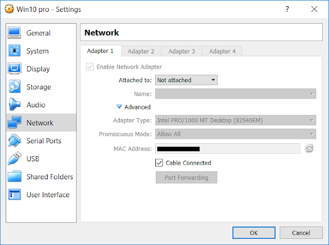 How to emulate No Internet connection on Guest Windows OS in VirtualBox ...