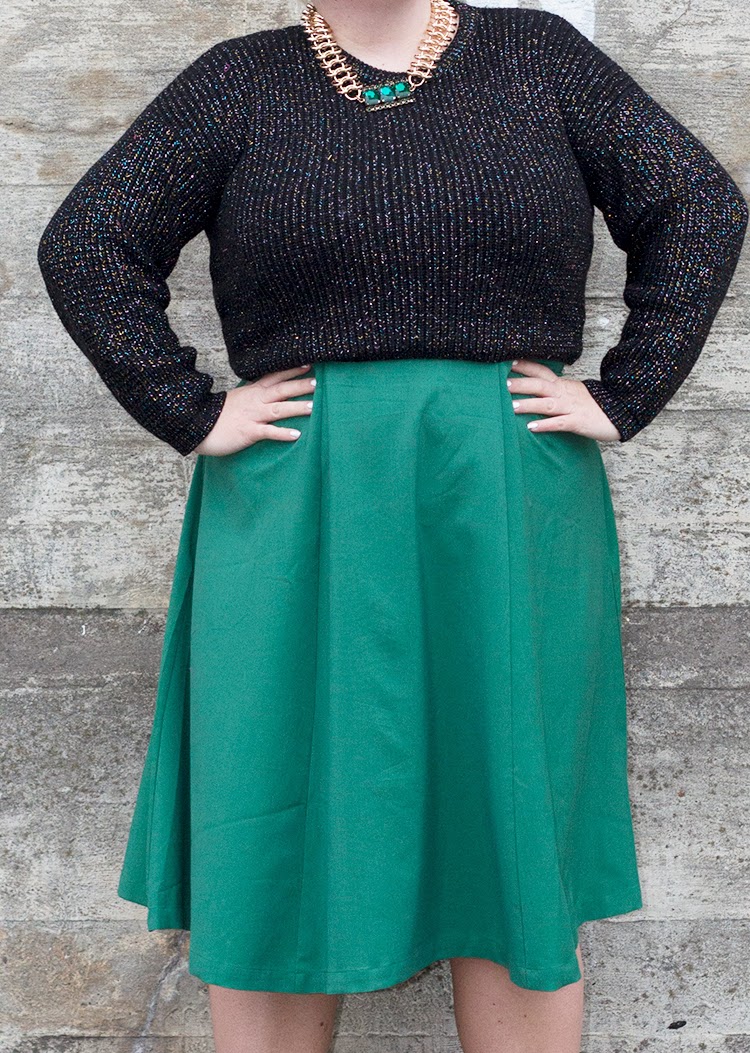 Margie Plus The Plus Size Winter Midi Skirt