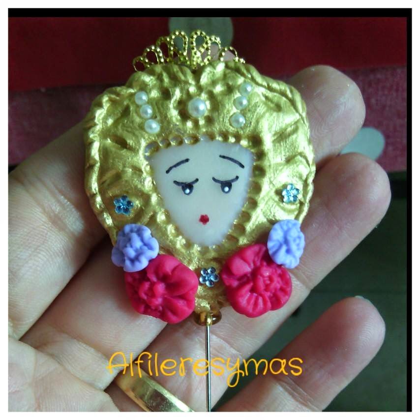 Alfileresymas: Nuevo alfiler Rostrillo Virgen del Rocío