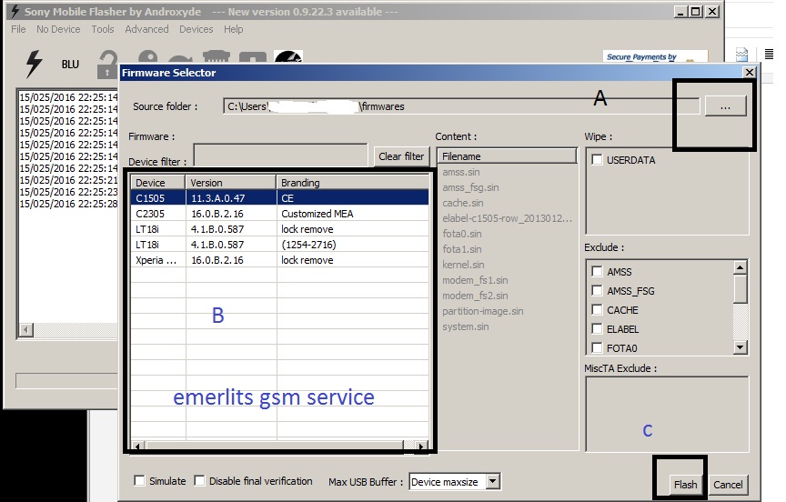 Sony Xperia Flashtool ftf file