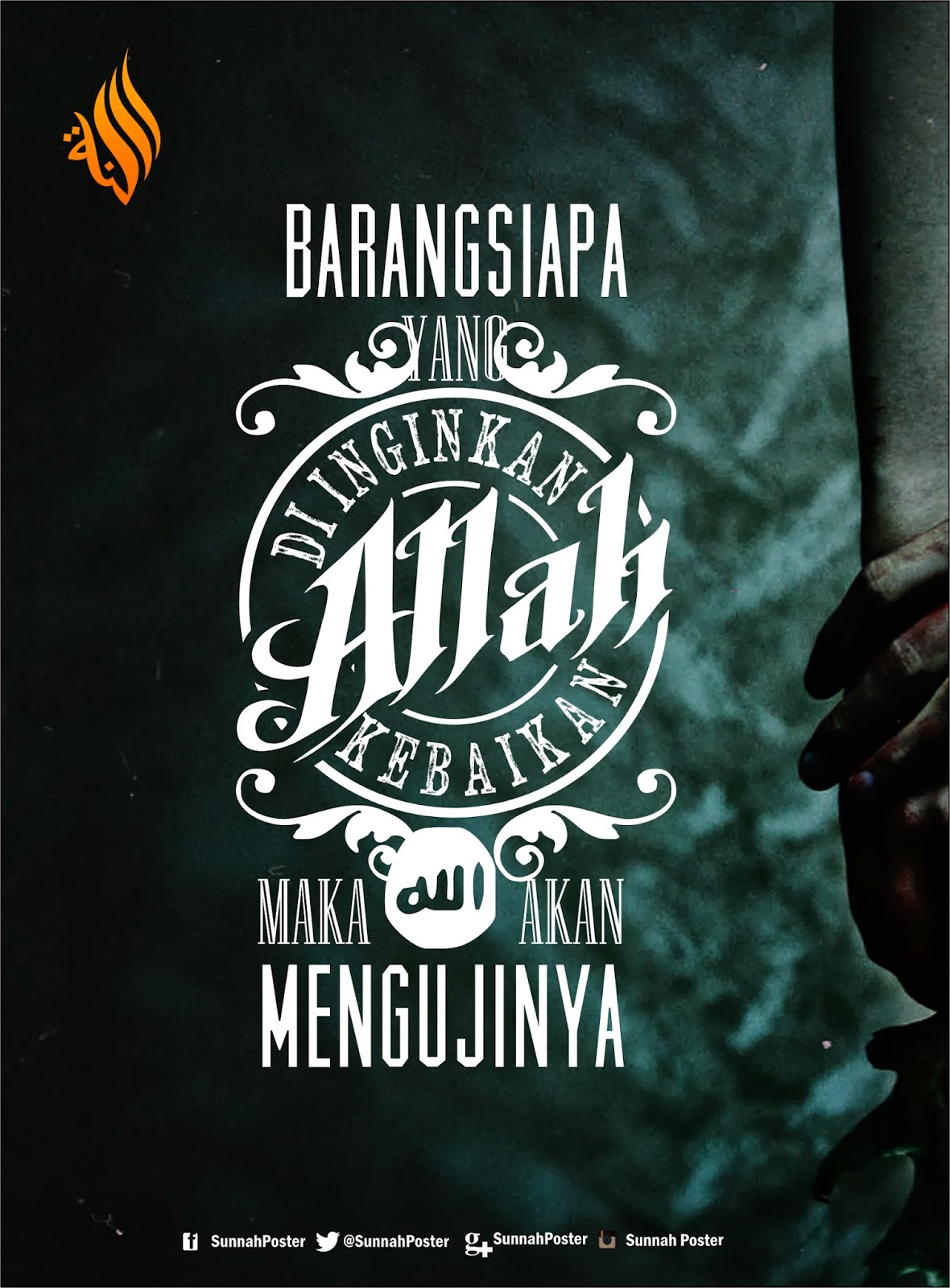 Sunnah Poster : TERSENYUMLAH BILA MUSIBAH DATANG