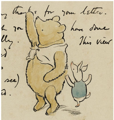 BOOKTRYST: Scarce Original E.H. Shepard "Winnie-the-Pooh" Drawing At ...