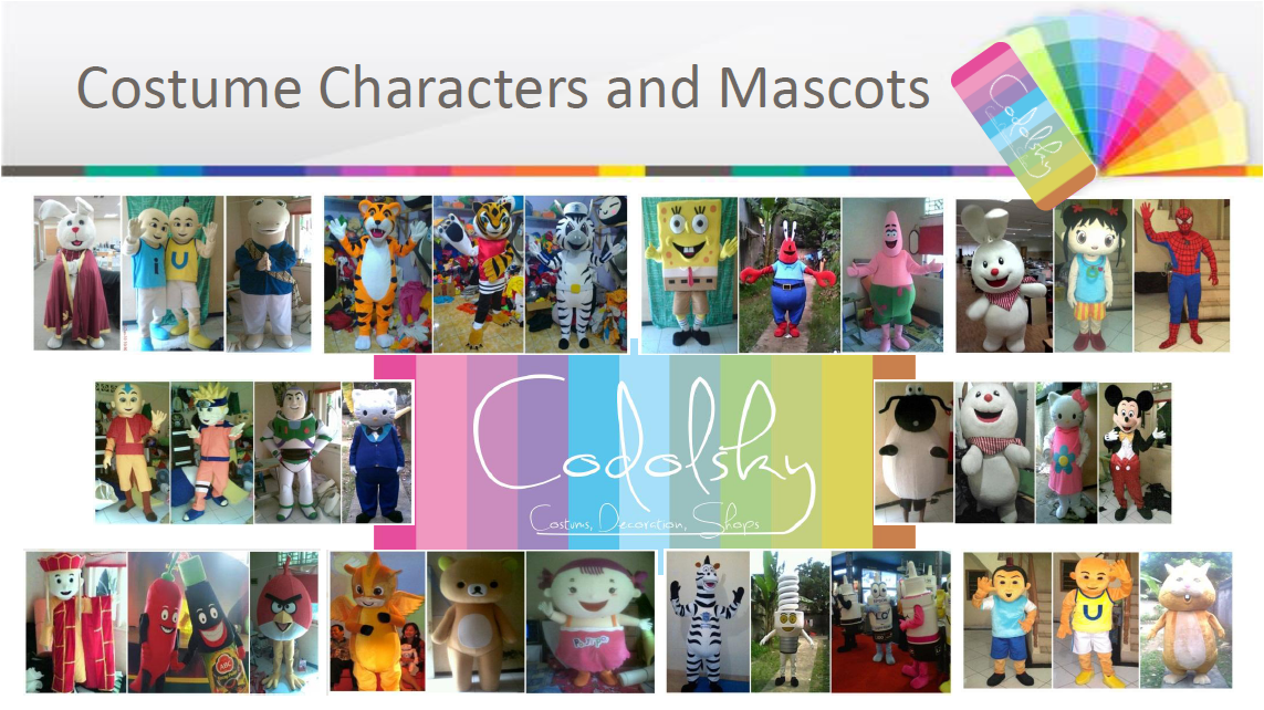 Kostum Maskot (Mascot) dan Badut Karakter