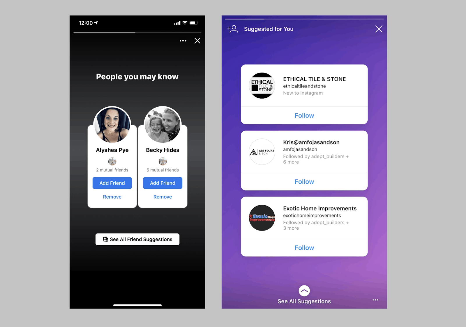 Facebook and Instagram’s New Feature Shows People You May Know in ...