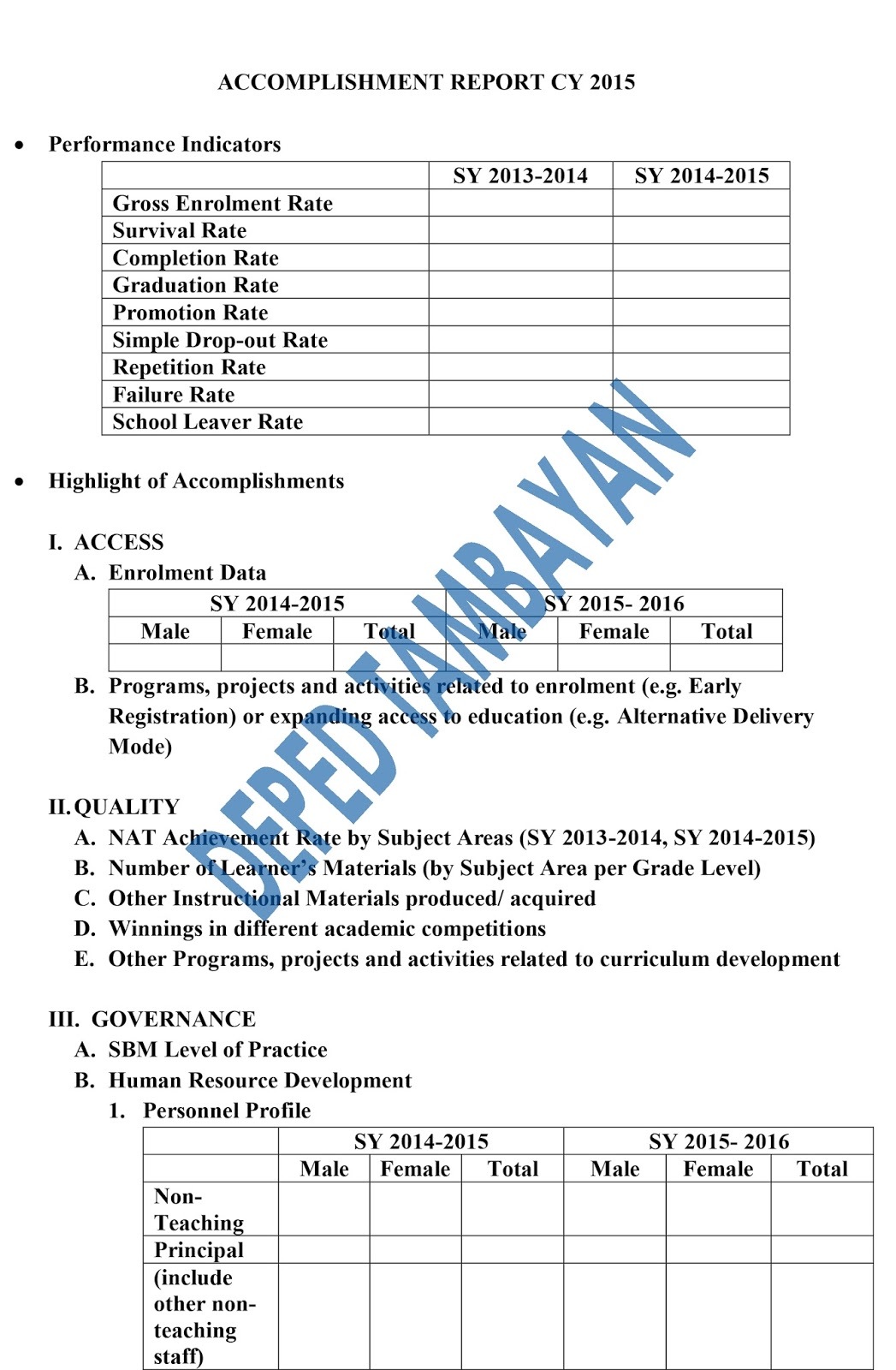 accomplishment report sample - philippin news collections