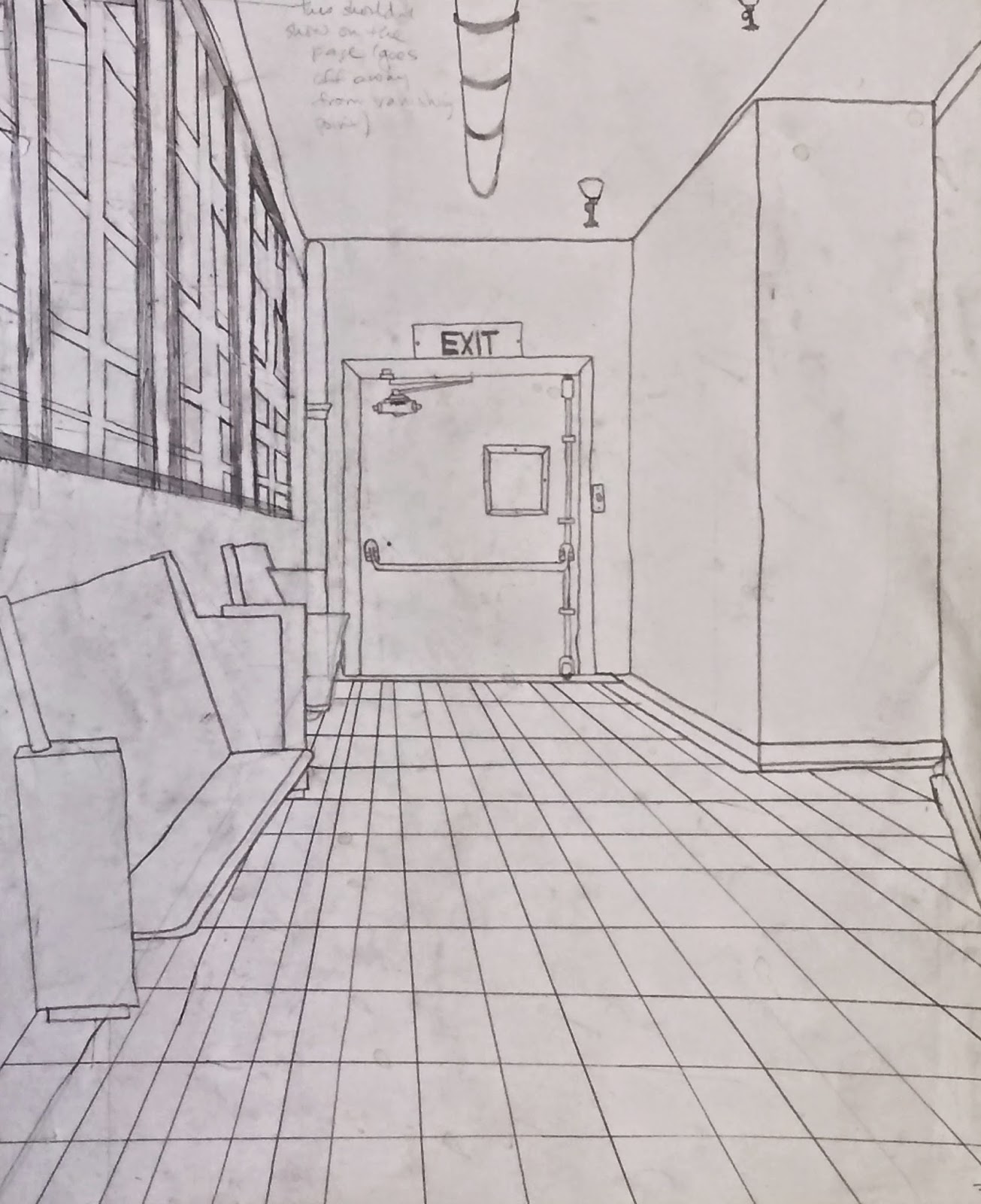art teach art: One-Point Perspective in the Hallways