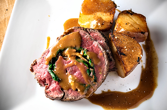 Feeding Andy: Mushroom-Stuffed Beef Tenderloin w/ Fondant Potatoes