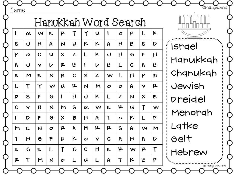 Celebrating Hanukkah Mini Unit FREEBIE!! | Falling into First