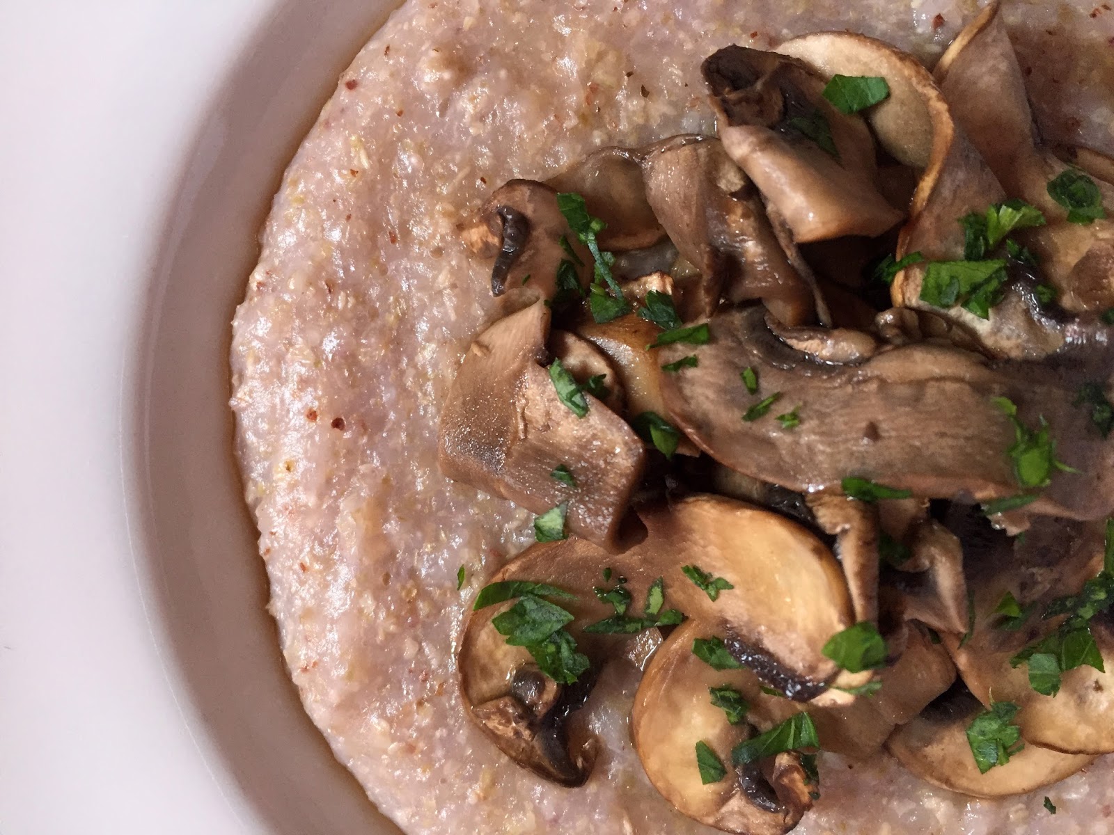 Inglourious Bananas: Buckwheat Polenta with Roasted Mushrooms ...