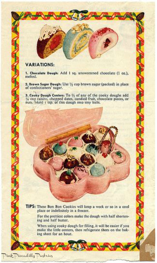 Pink Piccadilly Pastries: BONBON Cookies - The Best Cookie of 1955-60