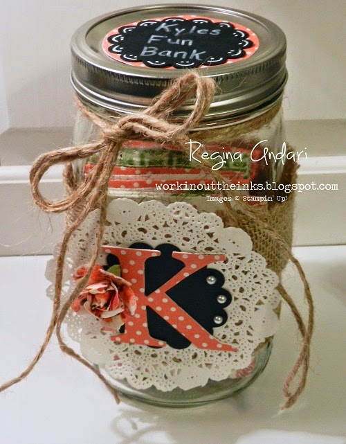 WORKIN' OUT THE INKS: MASON JAR "FUN BANK"