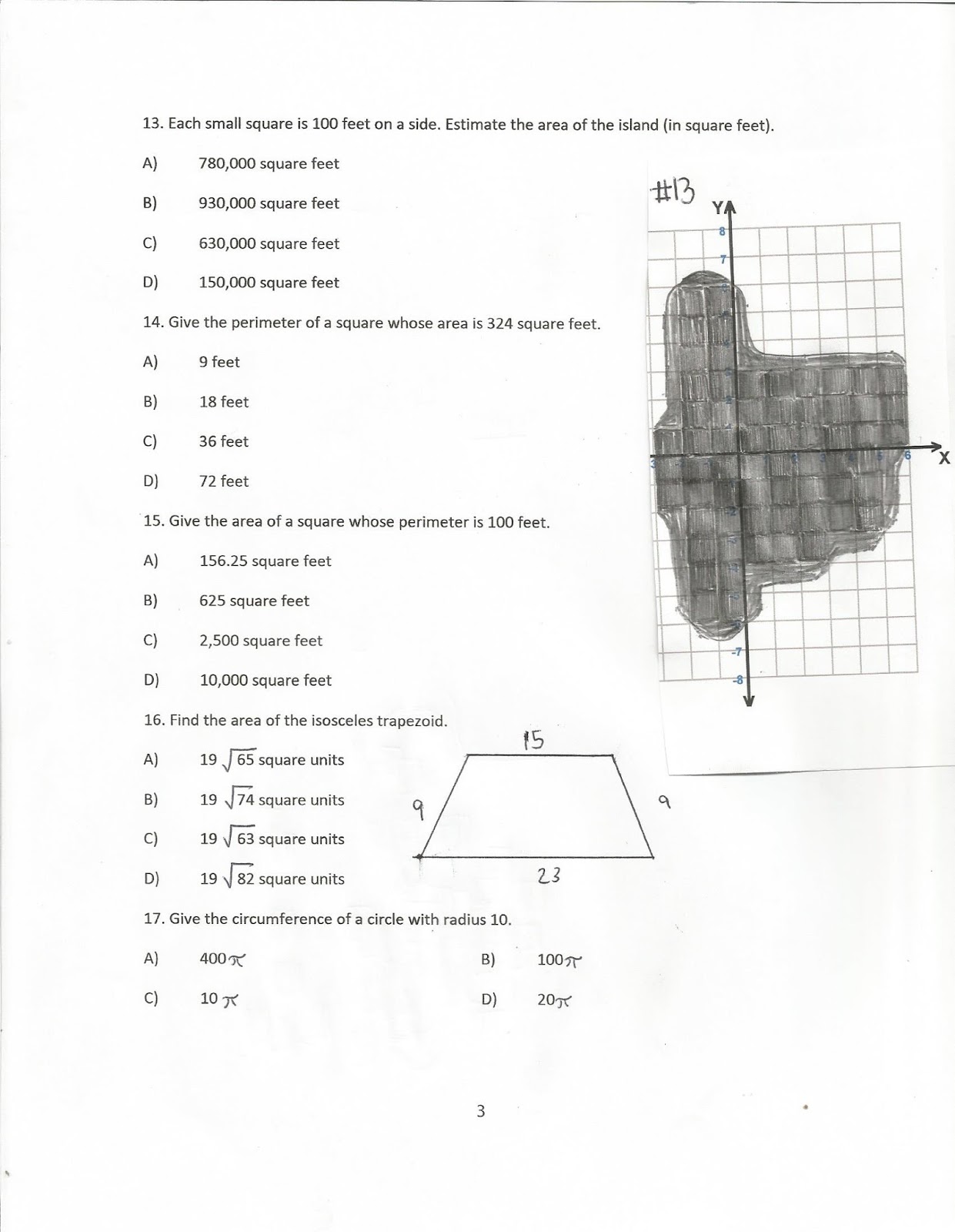 Geometry, Common Core Style: Benchmark Tests (Day 10)