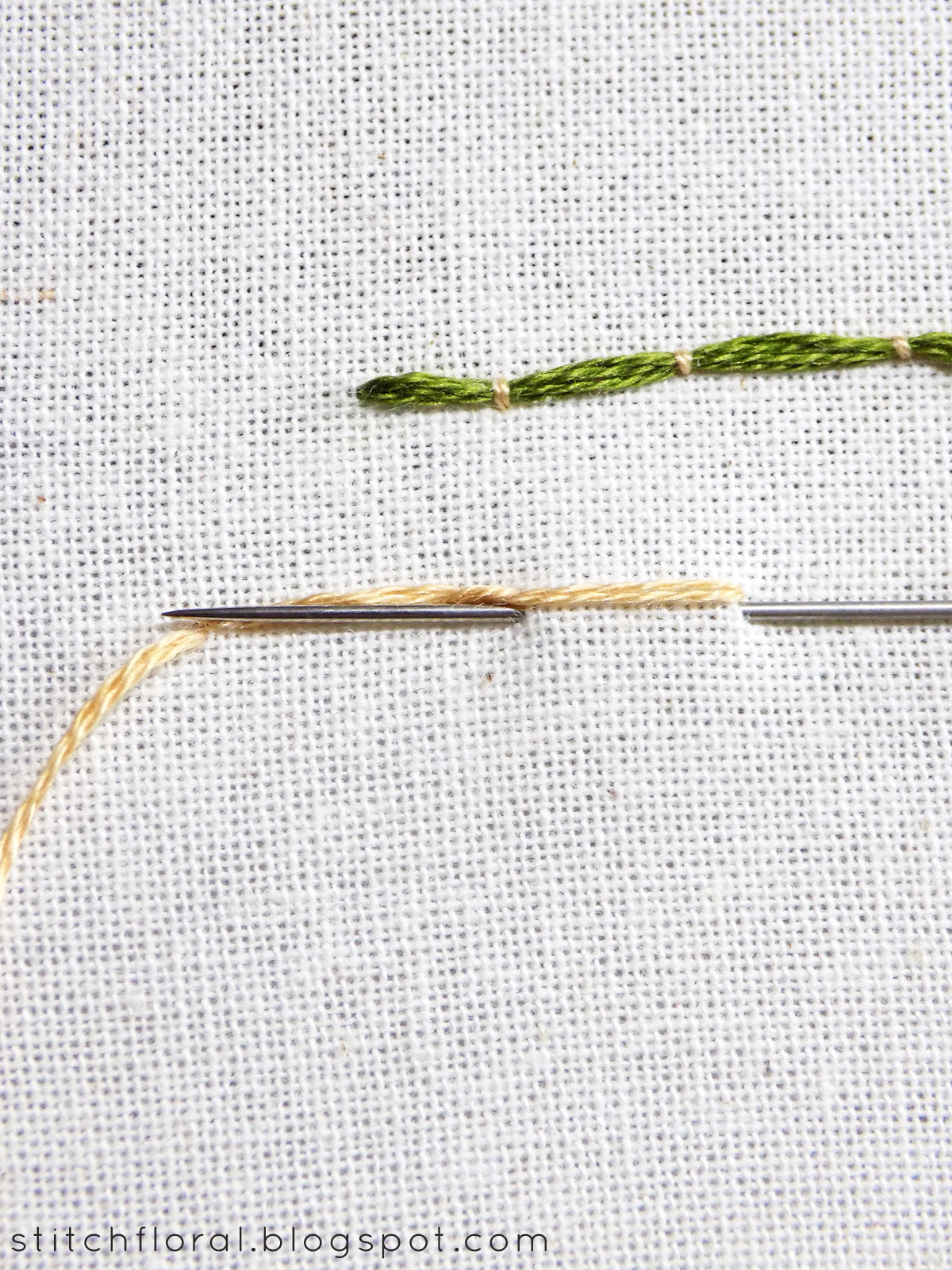 Couching techniques: basic, trailing, Roumanian & Bokhara - Stitch Floral