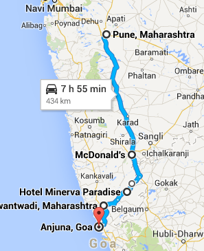 Pune to Goa Road: Pune to Goa - Which Road I Should Take