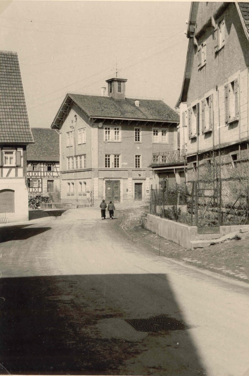 Walddorfhäslach: 1956 Ortsmitte Walddorf