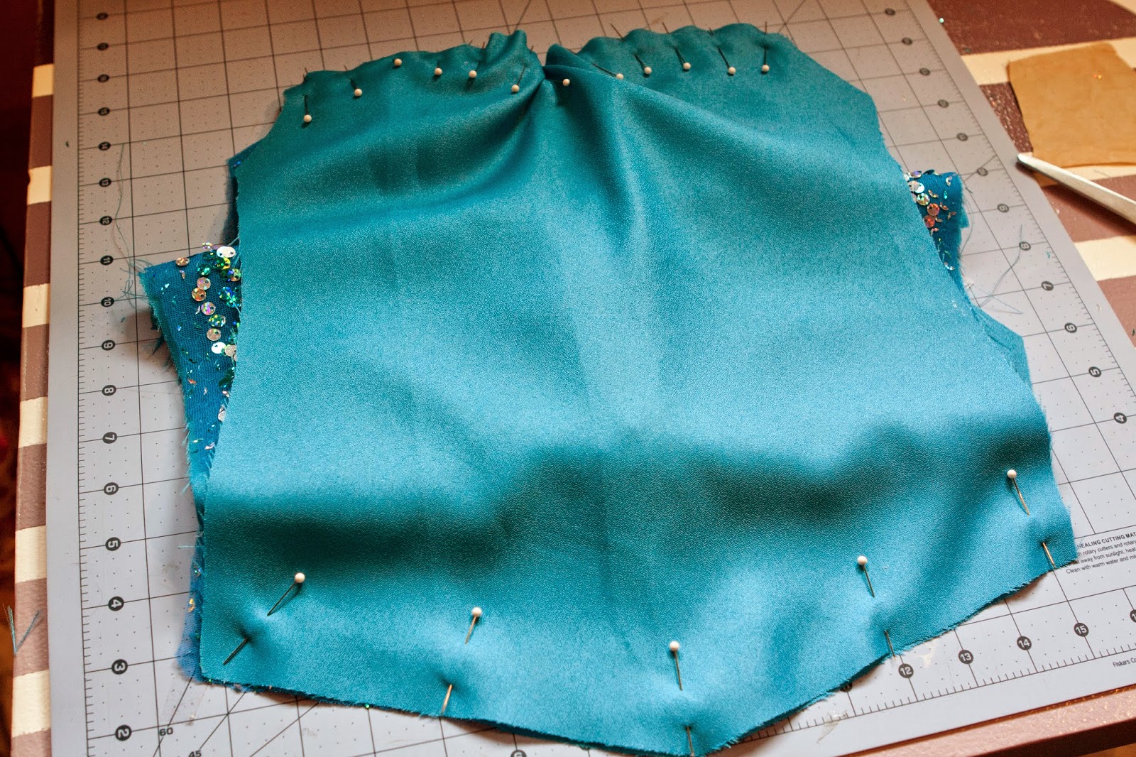 Elsa Ice Tutorial: Sewing with Sequins, Lining the Bodice, and a Button ...