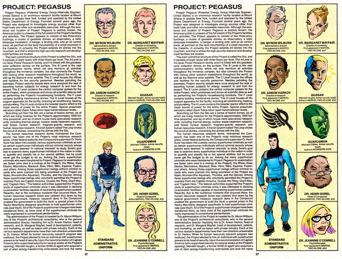 The Official Handbook to the Marvel Universe - REDUX Edition: PROJECT ...