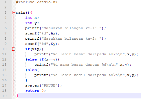 Program untuk Membandingkan Dua Bilangan dengan Bahasa C | Project 3 ...