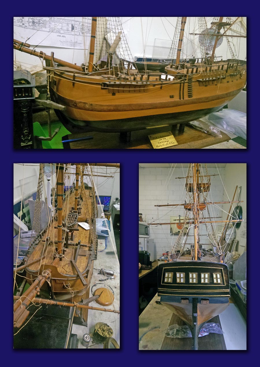 MARITIME MODEL MUSEUM : RESTORATION OF HMB ENDEAVOUR MODEL