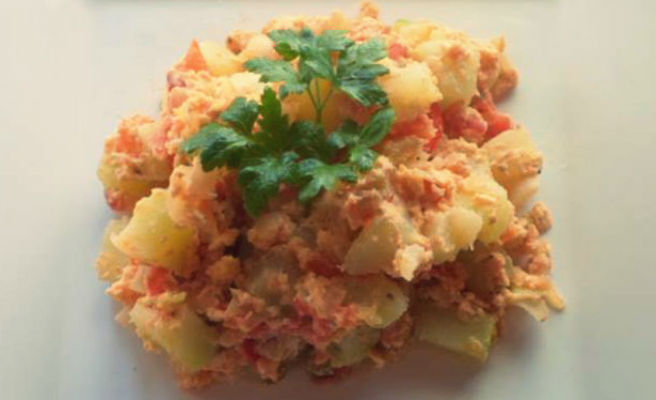 Receta dominicana de Tayota con huevos