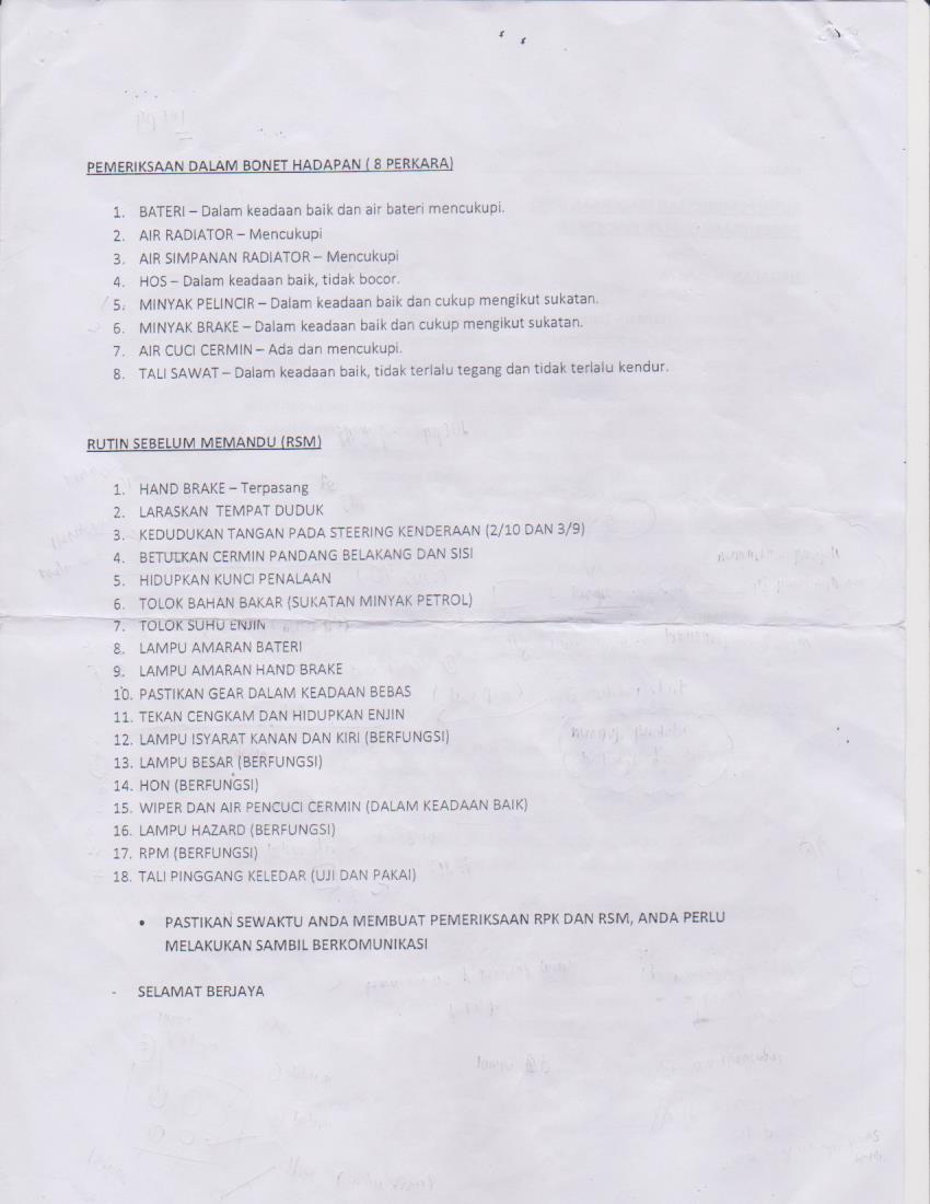 Knowledge is infinite: Panduan melakukan RPK dan RSM dalam JPJ test ...