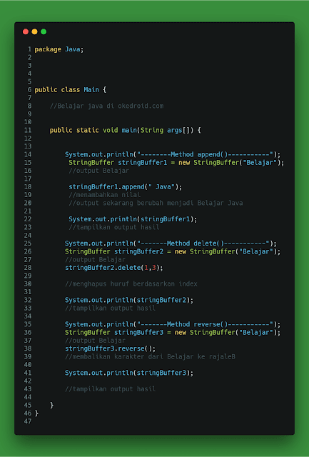 Belajar Mengenal Method Stringbuffer Pada Jadwal Java - Java Media Kita
